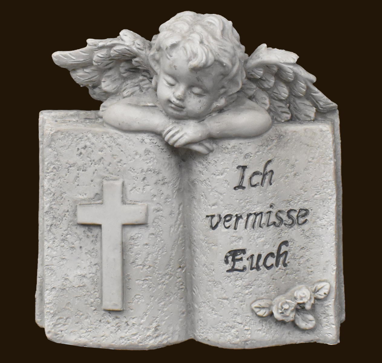 engeltraum.ch - Engel mit Buch «Ich vermisse Euch» Höhe: 14 cm