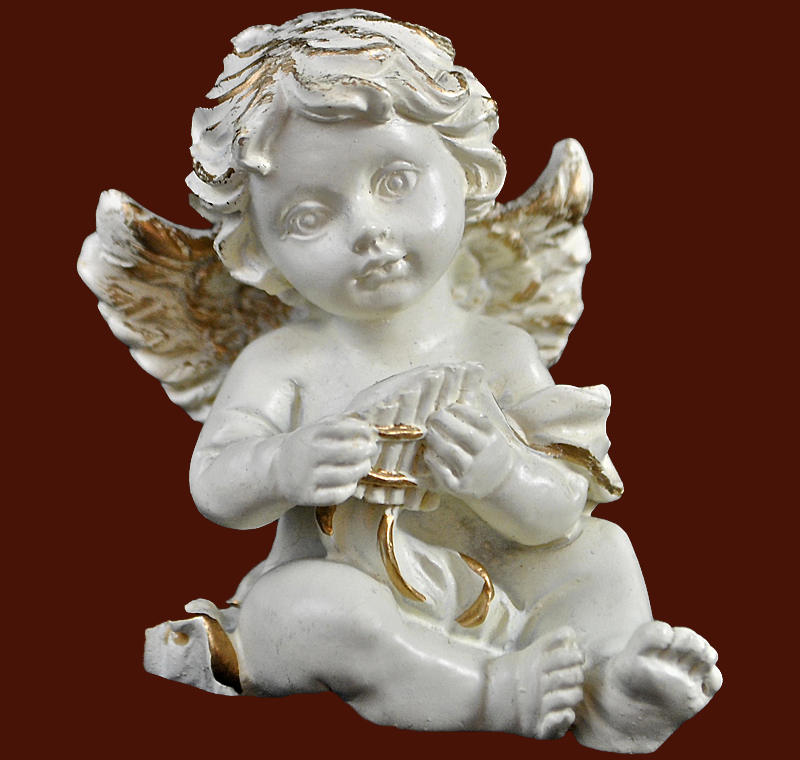 engeltraum.ch - Kleiner Engel mit Panflöte Höhe: 5 cm